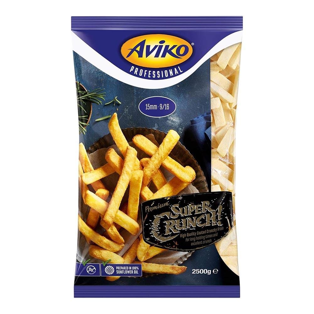 Aviko Super Crunch Chips 3/8 (9.5mm) 4×2.27Kg – Atlas Fruit & Vegetables